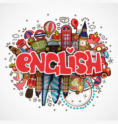 English club educational concept english club Vector Image
