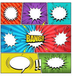 Comic book elements collection Royalty Free Vector Image