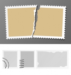 Postage stamps with perforated edge and mail stamp