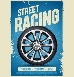 Muscle car retro poster Royalty Free Vector Image