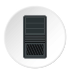 System unit of a computer icon flat style Vector Image