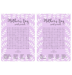 Spring word search puzzle with rainbow Royalty Free Vector