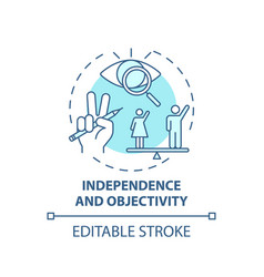 Independence and objectivity concept icon Vector Image