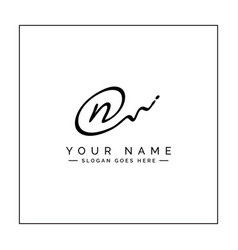Initial letter ma logo - handwritten signature Vector Image