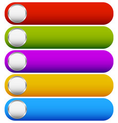 Glossy bright buttons banner or bars Royalty Free Vector