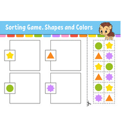 Shapes matching game Royalty Free Vector Image
