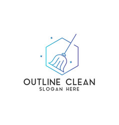 Clean logo design template isolated Royalty Free Vector