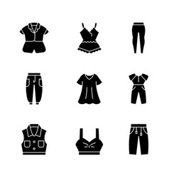 Home outfit with hoodie black glyph icon Vector Image