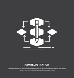Algorithm design method model process flat icon Vector Image