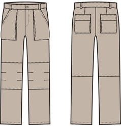 Work pants Front and back Royalty Free Vector Image