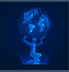 Carrying world Royalty Free Vector Image - VectorStock