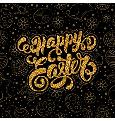 Happy easter glitter design Royalty Free Vector Image