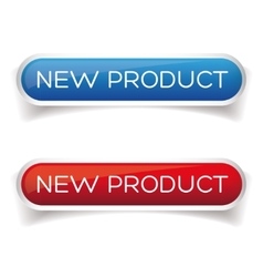New product button set Royalty Free Vector Image