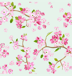 Spring flowers seamless pattern background Vector Image
