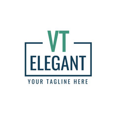 Initial letter vt linked hexagon monogram logo Vector Image