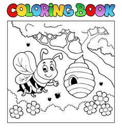 Coloring book bugs theme image 4 Royalty Free Vector Image