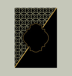 Elegant cover page with pattern background Vector Image