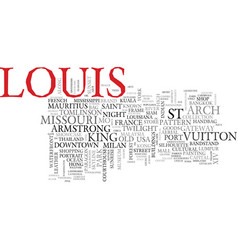 Louis word cloud concept Royalty Free Vector Image