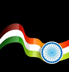 Wave style indian flag Royalty Free Vector Image