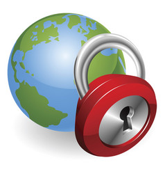 World lock security 4 Royalty Free Vector Image
