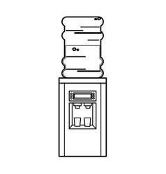 Bottle cooler water electric dispenser outline Vector Image