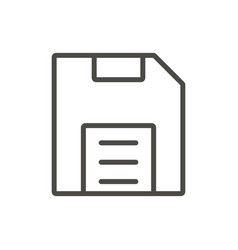 Save icon linefloppy disk symbol Royalty Free Vector Image