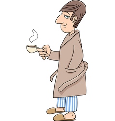 Man making coffee Royalty Free Vector Image - VectorStock