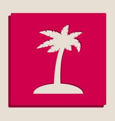Coconut palm tree sign grayscale version Vector Image