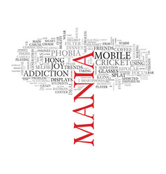 Mania word cloud concept Royalty Free Vector Image