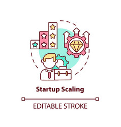 Startup scaling concept icon Royalty Free Vector Image