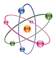 Scientific 3d model of the molecule an atom Vector Image