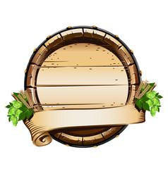 Beer barrel label Royalty Free Vector Image - VectorStock