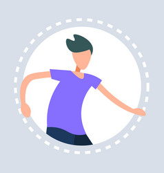 Modern young red man dancing Royalty Free Vector Image