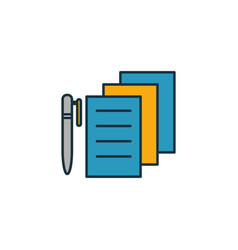 Reporting icon outline filled creative element Vector Image