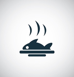 Dish with the baked fish Royalty Free Vector Image