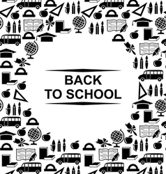 Square school detailed background Royalty Free Vector Image