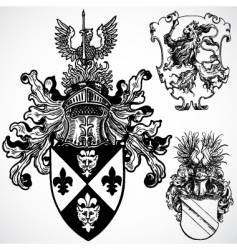 Gothic crest ornaments Royalty Free Vector Image