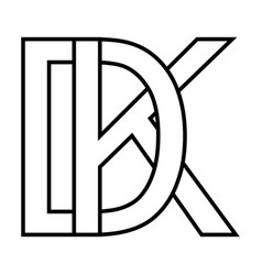 Logo sign dg gd icon sign interlaced letters d g Vector Image