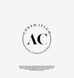 Ac initial handwriting logo design Royalty Free Vector Image