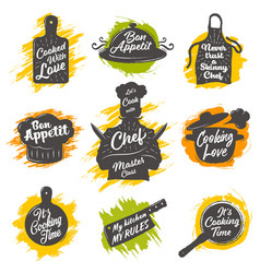 Vintage cooking logo Royalty Free Vector Image