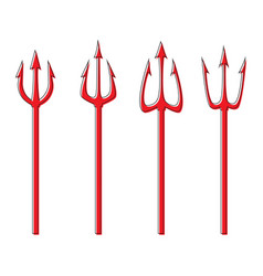 Devil demon religion trident silhouette ancient Vector Image