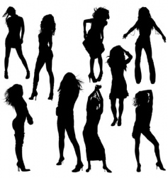 Dancing girls Royalty Free Vector Image - VectorStock