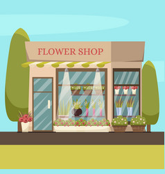 Flower shop background Royalty Free Vector Image
