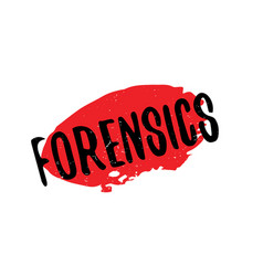 Forensics rubber stamp Royalty Free Vector Image