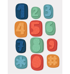 Number and symbol for game Royalty Free Vector Image