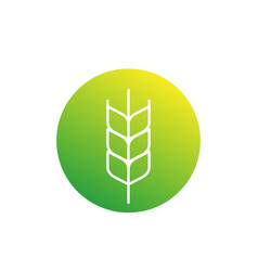 Wheat bag line icon grain and farm seed sack Vector Image