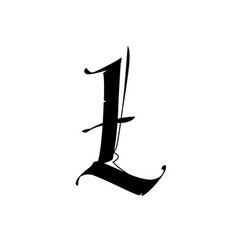 Letter s in gothic style alphabet the symbol Vector Image
