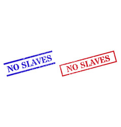 No slaves grunge rubber seal stamps with rectangle