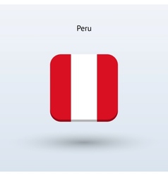 Peru flag icon Royalty Free Vector Image - VectorStock