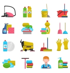 Child cleaning window Royalty Free Vector Image